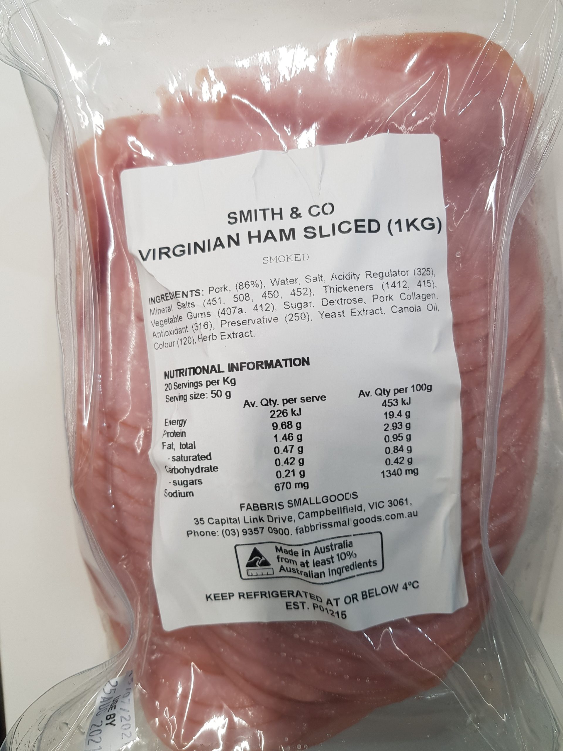 Biviano Direct Ham - Virginian Ham Sliced from Smith & Co. by Fabbris ...