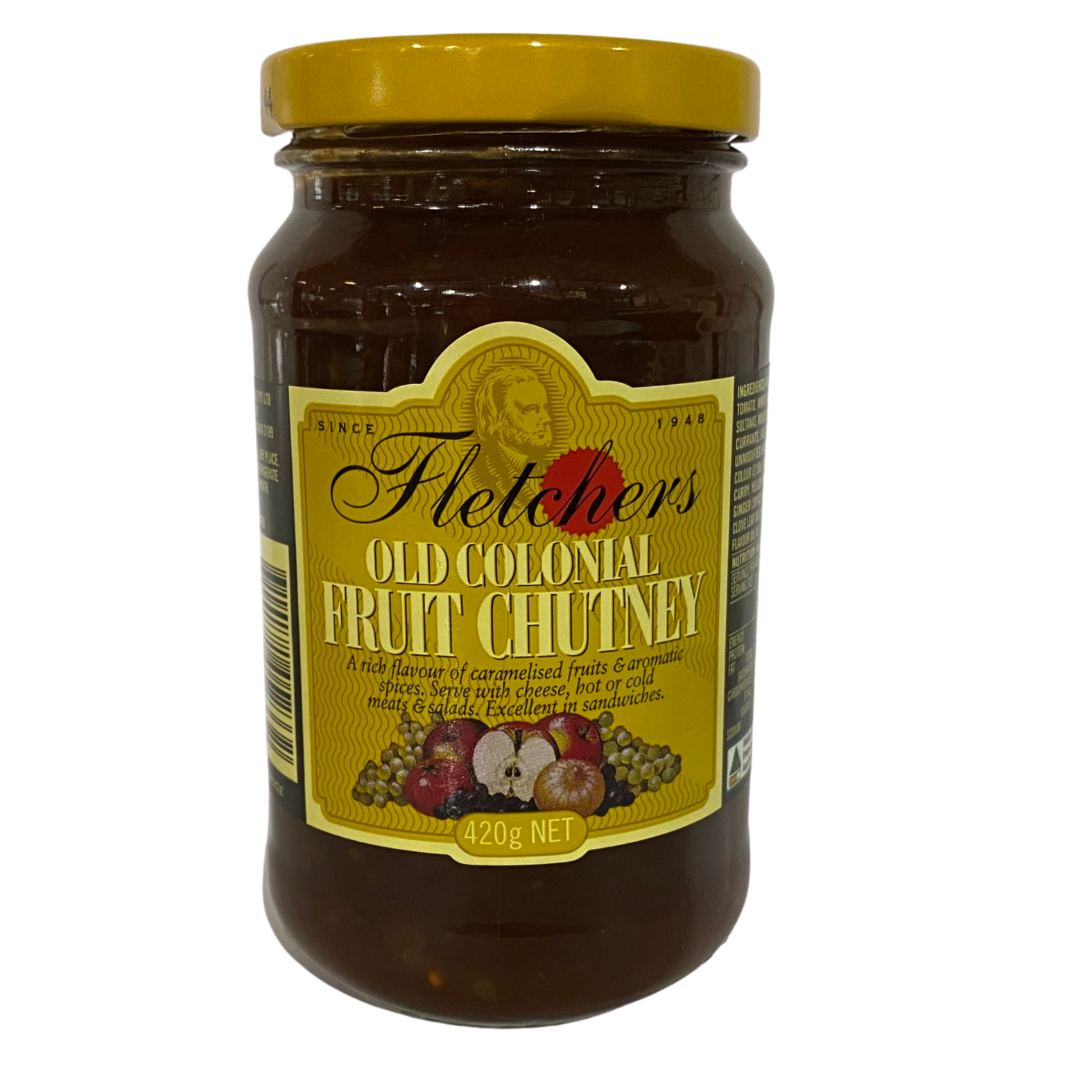 Fletchers Old Colonial Fruit Chutney 420g - Biviano Direct
