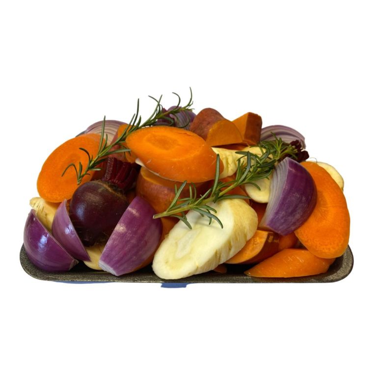 Roast Root Vegetable Mix Skin-On Ready-Cut Country Style - Biviano Direct