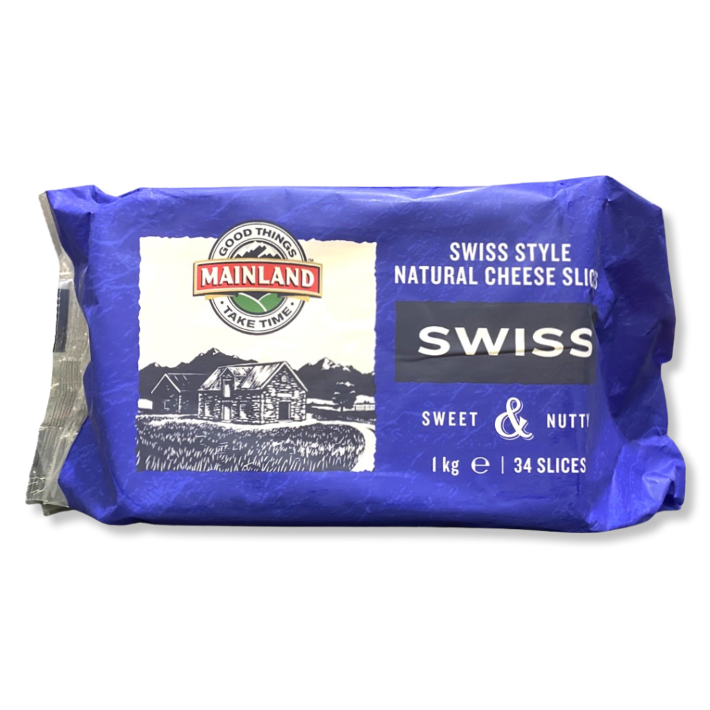 Swiss Style Natural Cheese Slices by Mainland Biviano Direct