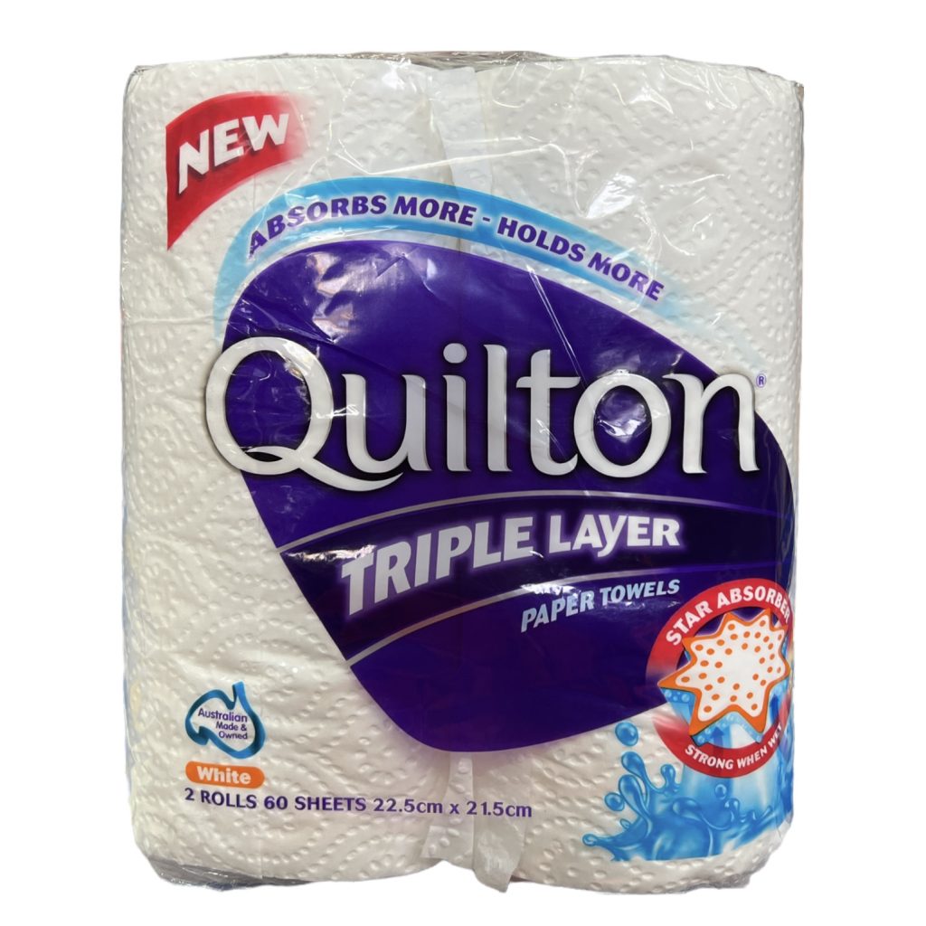 Paper Towels Quilton Triple Layer 2 Rolls