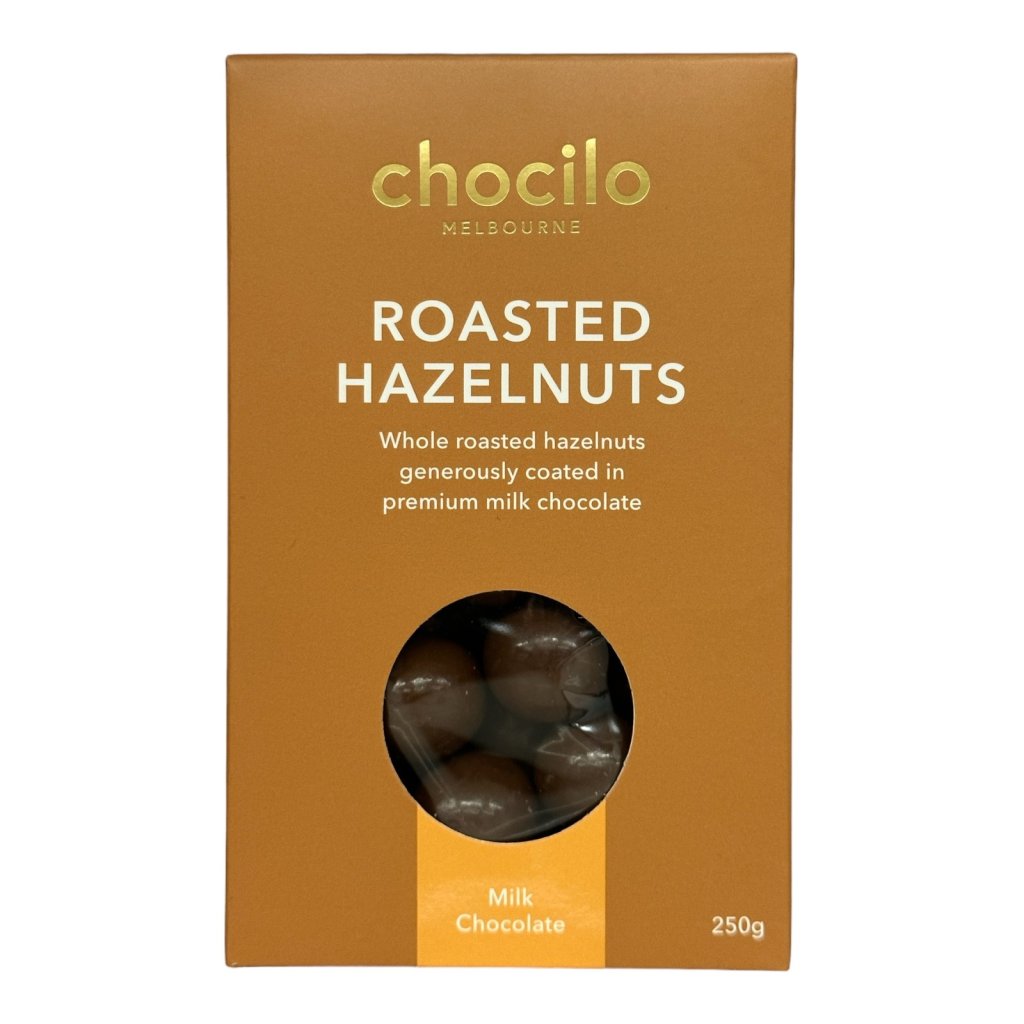 Chocilo Roasted Hazelnuts in Milk Chocolate Gift Box 250g