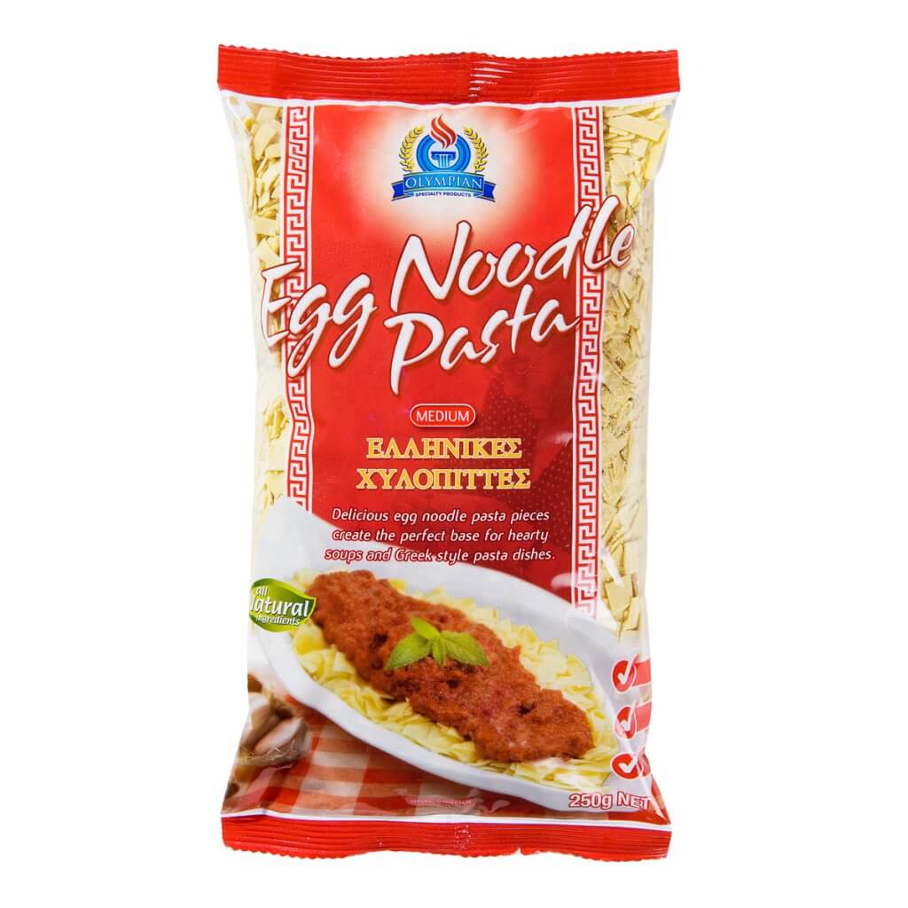 Egg Pasta Medium by Olympian Foods 250g - Biviano Direct